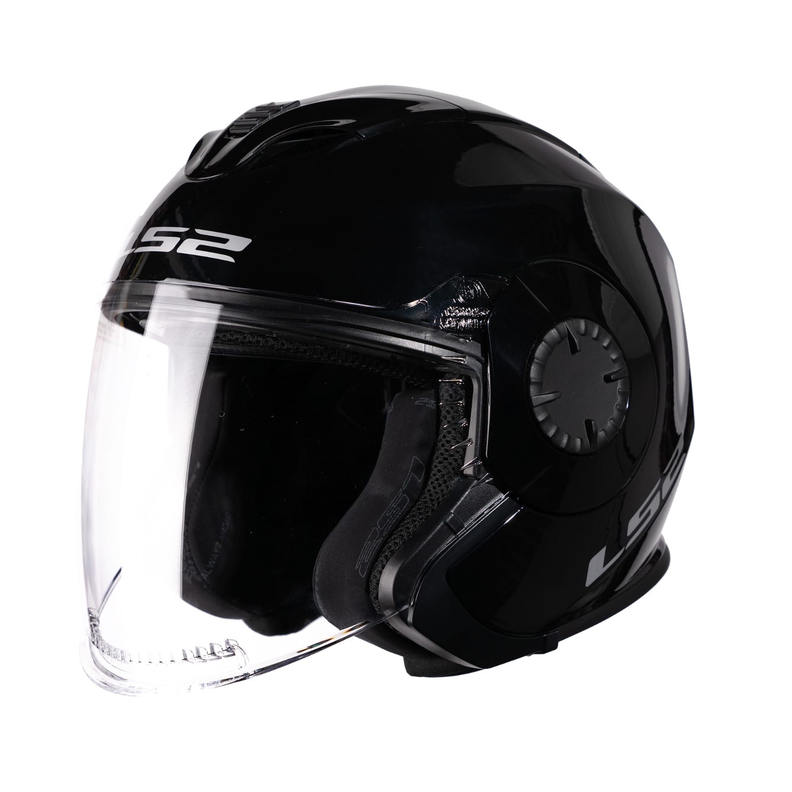 קסדת 3/4 אל אס 2 ורסו שחור מבריק - LS2 VERSO OF 570 GLOSS BLACK ...