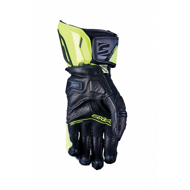 כפפות רכיבה ספורט מעור פייב שחור/ צהוב - FIVE RFX2 AIRFLOW - Motocenter